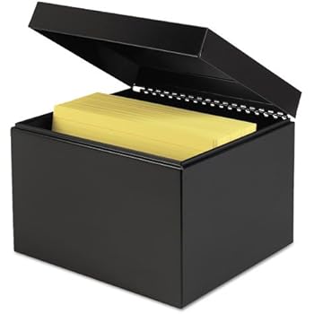 Amazon.com : STEELMASTER Steel Card File Box, Fits 6 x 9 Index Cards ...