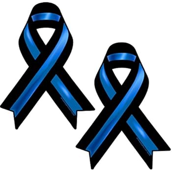 Amazon.com: Graphics and More The Thin Blue Line Ribbon Support Ribbon ...