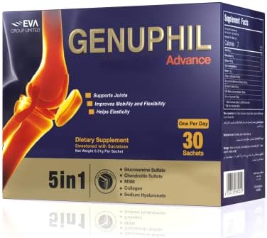 EVA Pharma Genuphil Advance 5 In 1 Glucosamine, MSM, Collagen ...