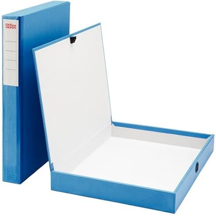 Slim line Coloured Box Files Blue - Priced EACH: Amazon.co.uk: Office ...