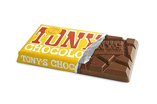 Tony's Chocolonely | Pack of 4 | 32% Milk Chocolate Bar with Honey ...