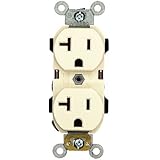 Leviton 5352-W 20-Amp, 125 Volt, Industrial Heavy Duty Grade, Duplex ...