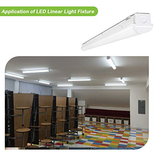 4FT LED Shop Light, 40W 5200LM Linkable LED Linear Ceiling Light Fixtures for Garage,Workshop ...
