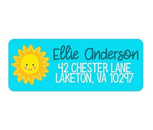Amazon.com: Happy Sunshine Address Labels - Kids Address Labels ...