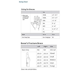 Amazon.com: EXOS 325-52-1111 Boxer's Fracture Brace, Right, Medium ...