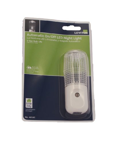 Leviton 48580-WHT .25 Watt, 120 Volt, 60 Hz, White LED Sensor ...