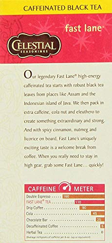 Celestial Seasonings Fast Lane Black Tea, 20 Count (Pack of 2) | Pricepulse