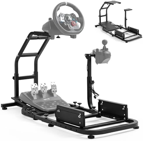 Gazzyt Racing Simulator Cockpit Stand Adjustable Racing Wheel Stand ...