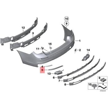 Amazon.com: AUTOPA 51127209920 Rear Bumper Lower Moulding Trim Cover ...