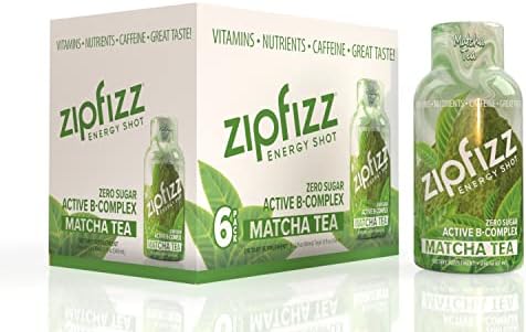 Zipfizz 2oz Energy Shot - Matcha Tea Flavor | Hydrating Electrolyte ...