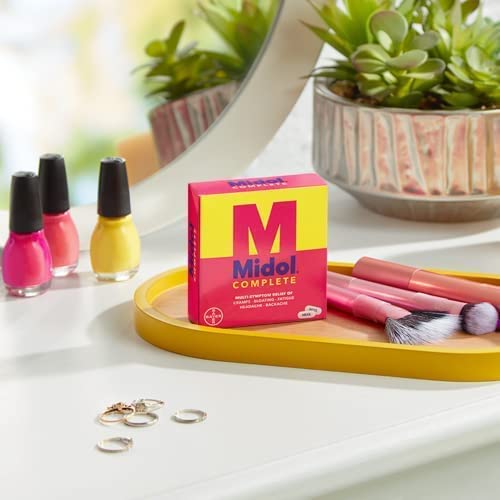 Midol Complete Menstrual Pain Relief Caplets, 40 Count - Provides Cramp ...