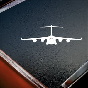 C 17 Globemaster Iii Boeing White Silhouette Car Window Vinyl Sticker ...