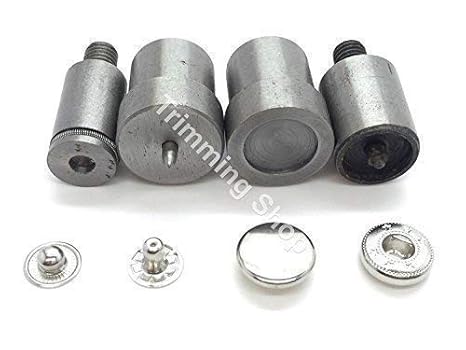 Trimming Shop Spring Press Stud Setting Tool Die - 4 Part Set for Hand ...