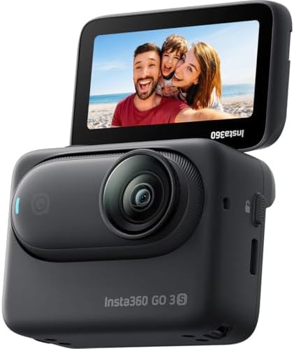 Insta360 GO 3S 64GB Midnight Black– Waterproof Tiny Mighty Action Camera with 4K 3840x2160 Video ...