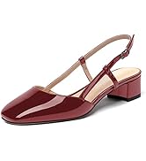 Amazon.com | WAYDERNS Women's Slip On Patent Leather Square Toe Low ...