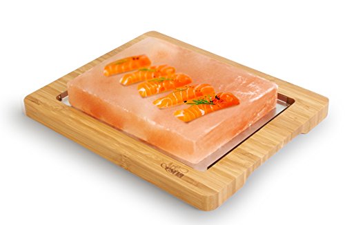 Buy Artestia Himalayan Salt Slab with Stainless Steel Tray and Bamboo ...