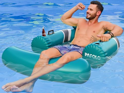 Inflatable Pool Float Lounge Chair, Fast Inflation Floating Adult for ...