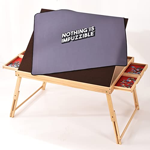 Large Wooden Puzzle Table Fits 1500 Pieces, Portable Jigsaw Puzzle ...