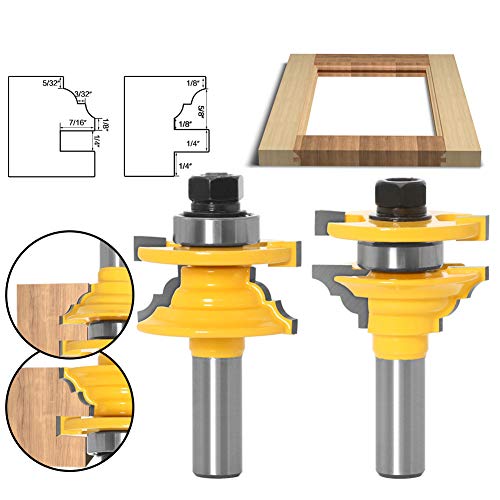 GAFeng Door Frame with Double-Side Raised Panel Cabinet Router Bit Sets ...