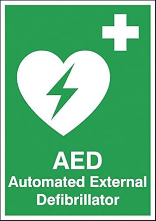 Signs and Labels AMZFA00250S"A4 AED Automated External Defibrillator ...