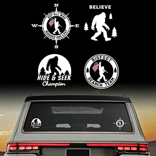Funny Car Stickers and Decals, Bigfoot Sasquatch Waterproof Vinyl ...