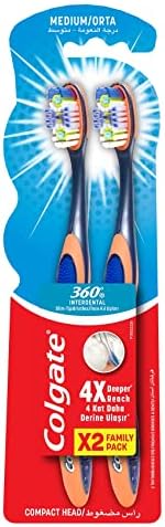 Colgate 360 Interdental Multipack Medium Toothbrush - 2Pk price in UAE ...
