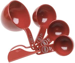 Amazon.com: KitchenAid Red Measuring Cup, Set of 4 with Leveler ...