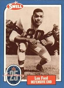Amazon.com: Len Ford football card (Cleveland Browns) 1988 Swell #22 ...