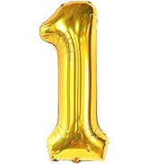 Amazon.com: Giant, 40 Inch Gold 38 Balloon Numbers - 38 Balloons ...