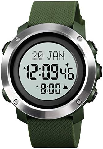 Qibla Compass Digital Watch for Prayer Hijri Large Face Calendar ...