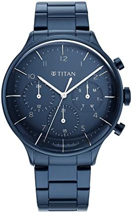 Titan Blue Dial and Band Analog Stainless Steel Watch for Men ...
