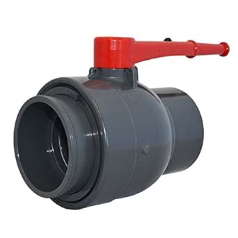 6" inch Compact PVC Socket Ball Valve - Low Torque - Easy to Turn ...