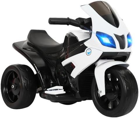 VINNYSEN Kids Electric Motorcycle, 6V Battery Powered Ride On Motorcycle w/LED Headlights, Music ...