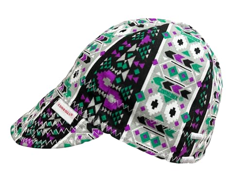 Comeaux Caps Aztec Print Reversible Welding Cap | 100% Cotton, Durable ...