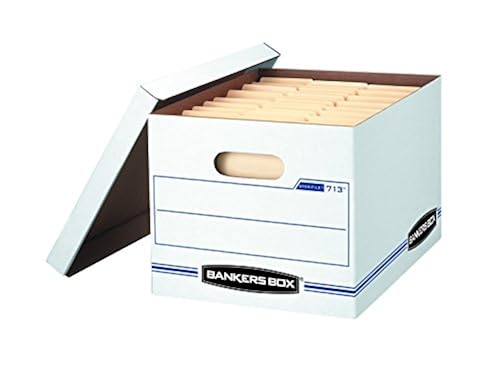 Bankers Box 0071302 STOR/File Storage Boxes, Standard Set-Up, Lift-Off ...