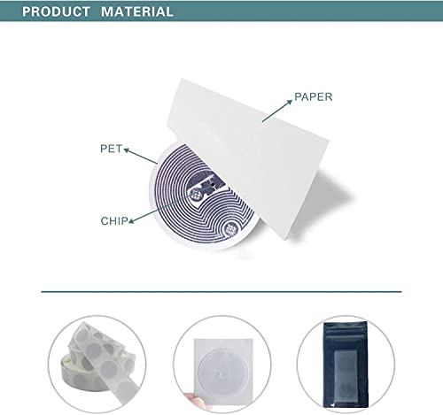 12 x NTAG215 NFC Stickers NFC Tags, 25mm (1 inch) Blank Round ...