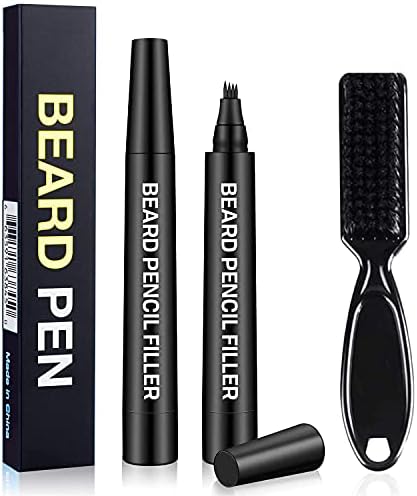 Beard Pencil Filler for Men, 2 Pack, Eyebrow Pen, Beard Filling Pen Kit ...