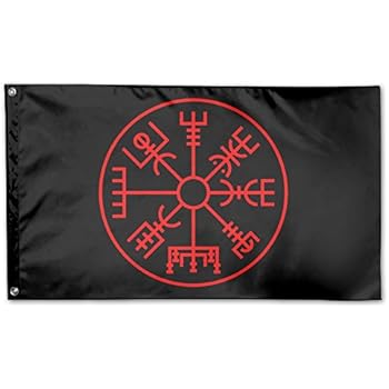 Amazon.com : Scandinavian Viking Raven Flag 3 x 4 Foot Red and Black ...