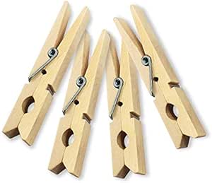Amazon.com: (Pack of 50) Wooden Clothespins About 2-7/8" Long : Home ...