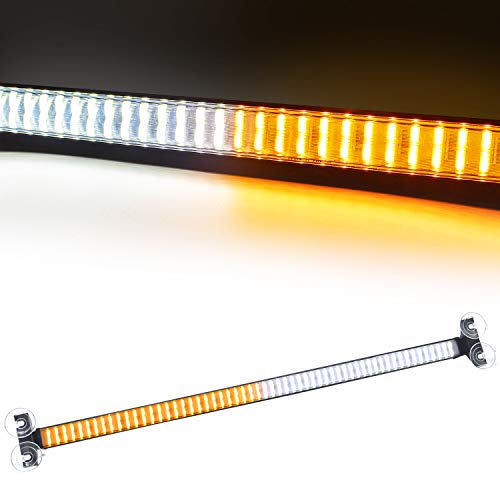 LED Warning Light Bar Amber White Warning Light Bar 120 LED Emergency ...