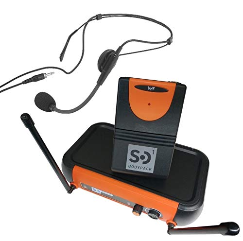 Black n Orange SD1 VHF Microphone Mic System - Fitness: Amazon.co.uk ...