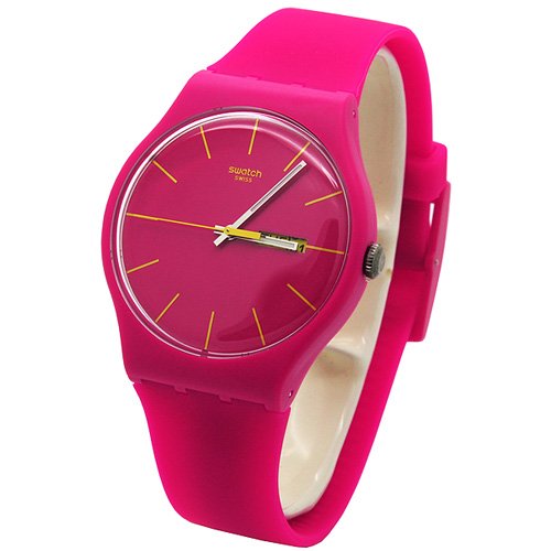montre swatch rose femme