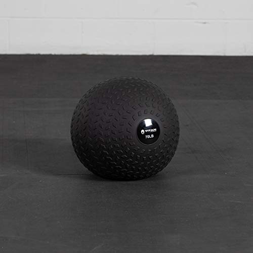Titan Fitness 70 LB Rubber Tread Medicine Slam Spike Ball Weighted ...