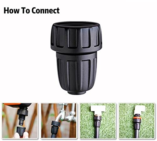 Yulaiyoen 1/2 Inch Drip Irrigation Tubing Faucet Adapter 3 Pack, 3/4 ...