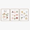 Batuba Design Set of 6 FRAMLESS 8''x10'' Poster Wal Decor Art, Alphabet ...