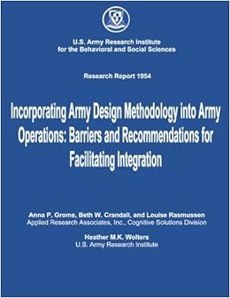 Buy Incorporating Army Design Methodology into Army Operations ...