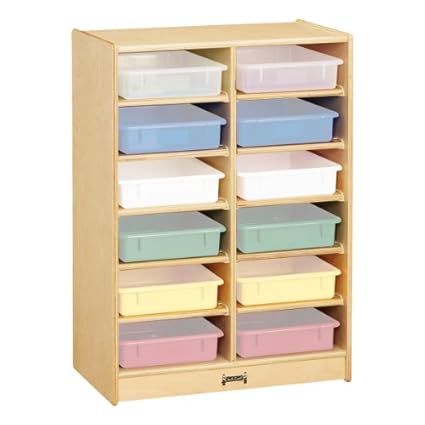 Amazon.com : Baltic Birch Paper Tray Cubby Unit - 12 Cubbies w ...