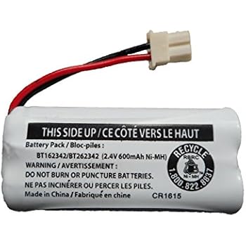 Amazon.com: Replacement Battery BT162342 / BT262342 for Vtech AT&T ...