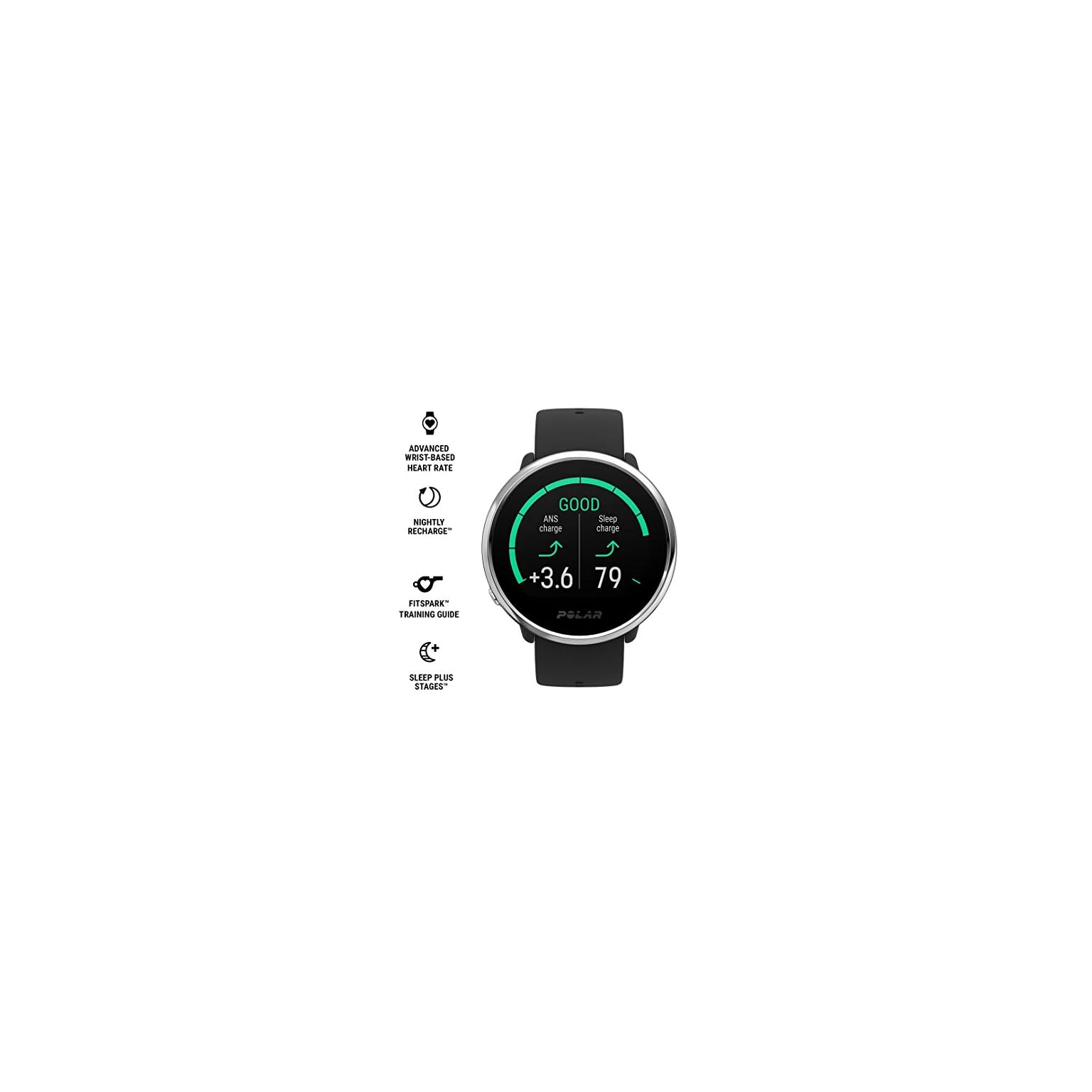 POLAR IGNITE - Advanced Waterproof Fitness Watch, Includes Polar ...