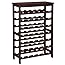 Amazon.com: HOMCOM 45 Bottle Wrought Iron Wine Rack Jail with Lock ...